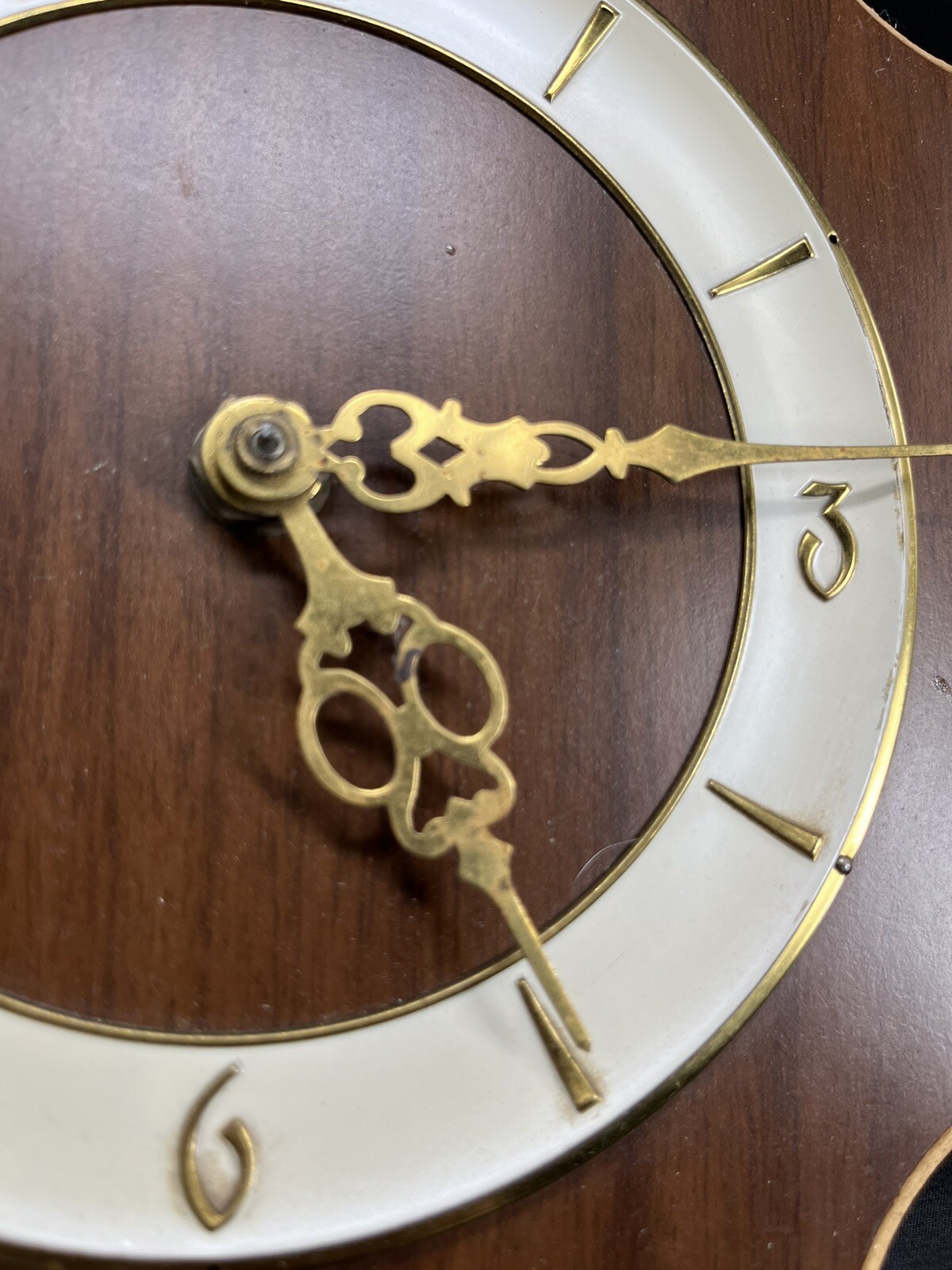 Solid walnut wall clock, good working order | eBay