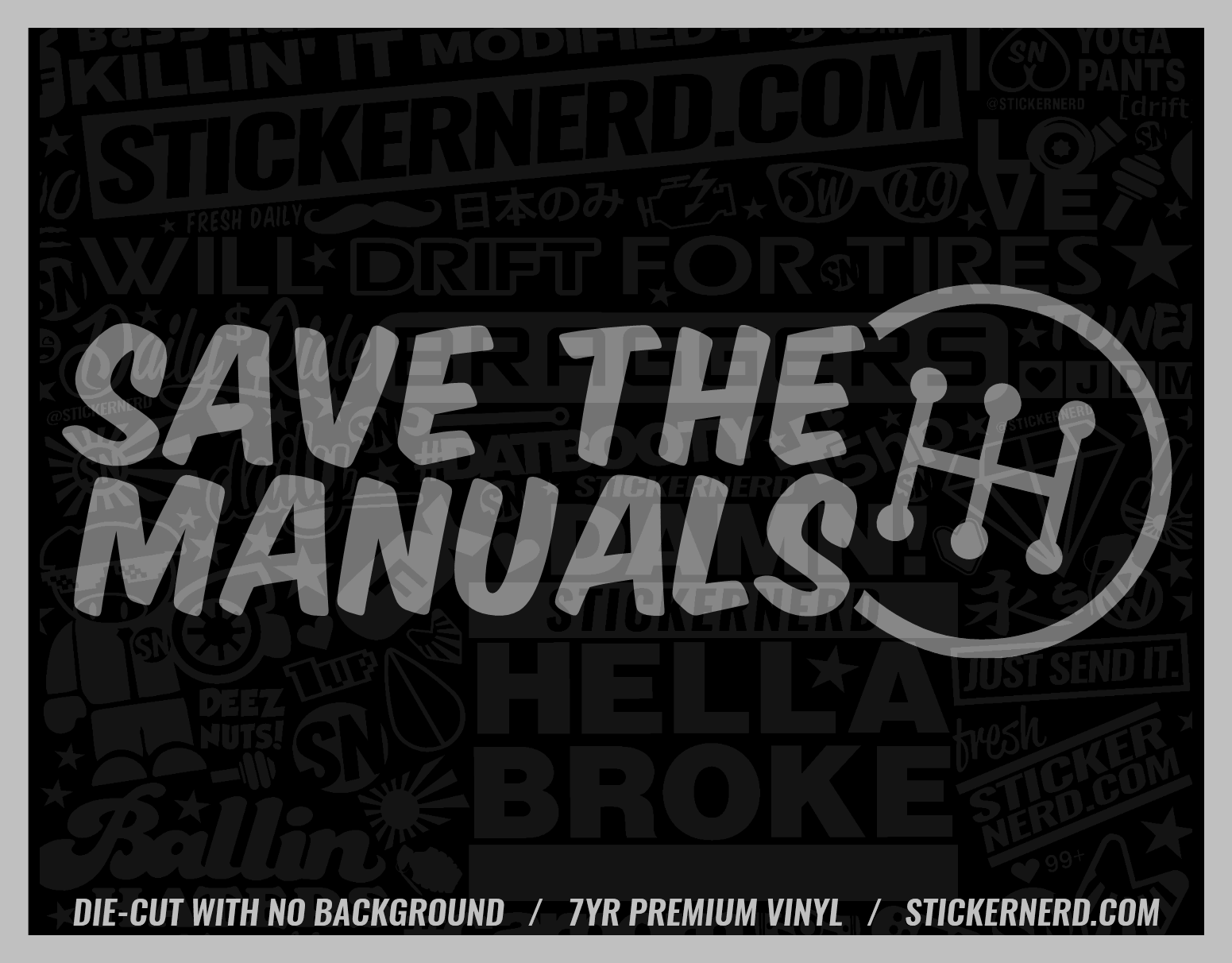 Save The Manuals Sticker - Vinyl Car Decals - Funny JDM Cars Window ...