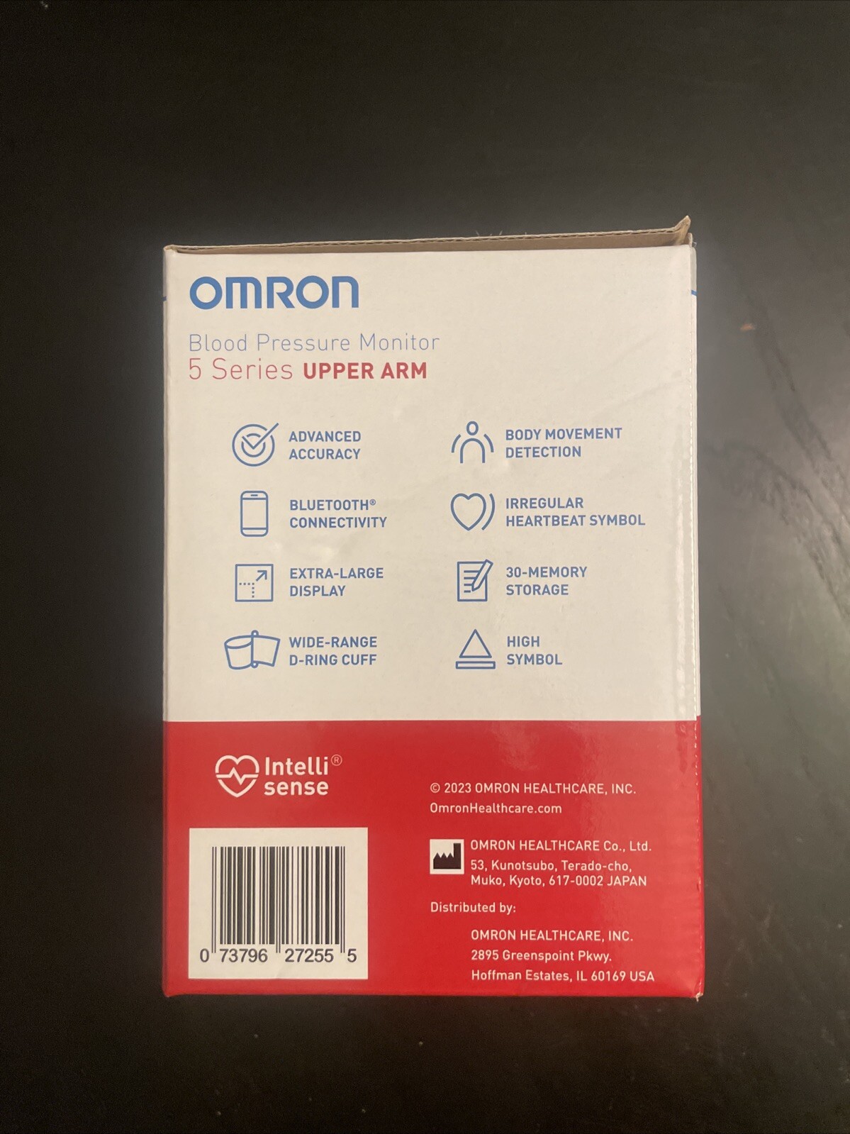 Omron 5 Series Upper Arm Blood Pressure Monitor BP7255 Wireless ...