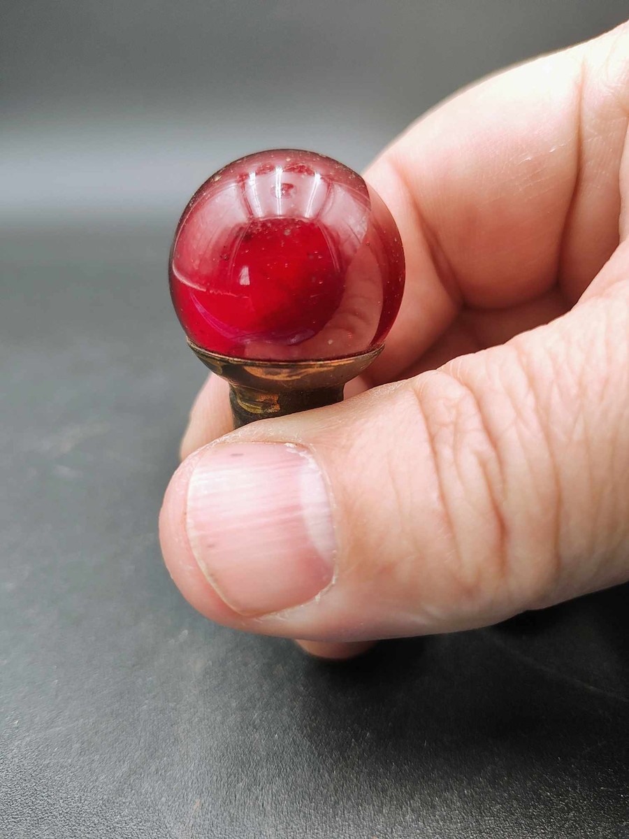 Ruby Red Glass Lamp Finials