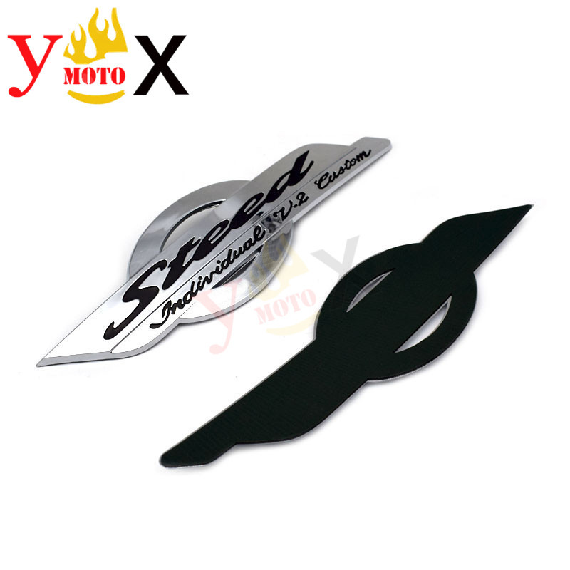 3D Chrome Side Gas Fuel Emblem Badge Stickers Decal Logo for Honda VLX ...