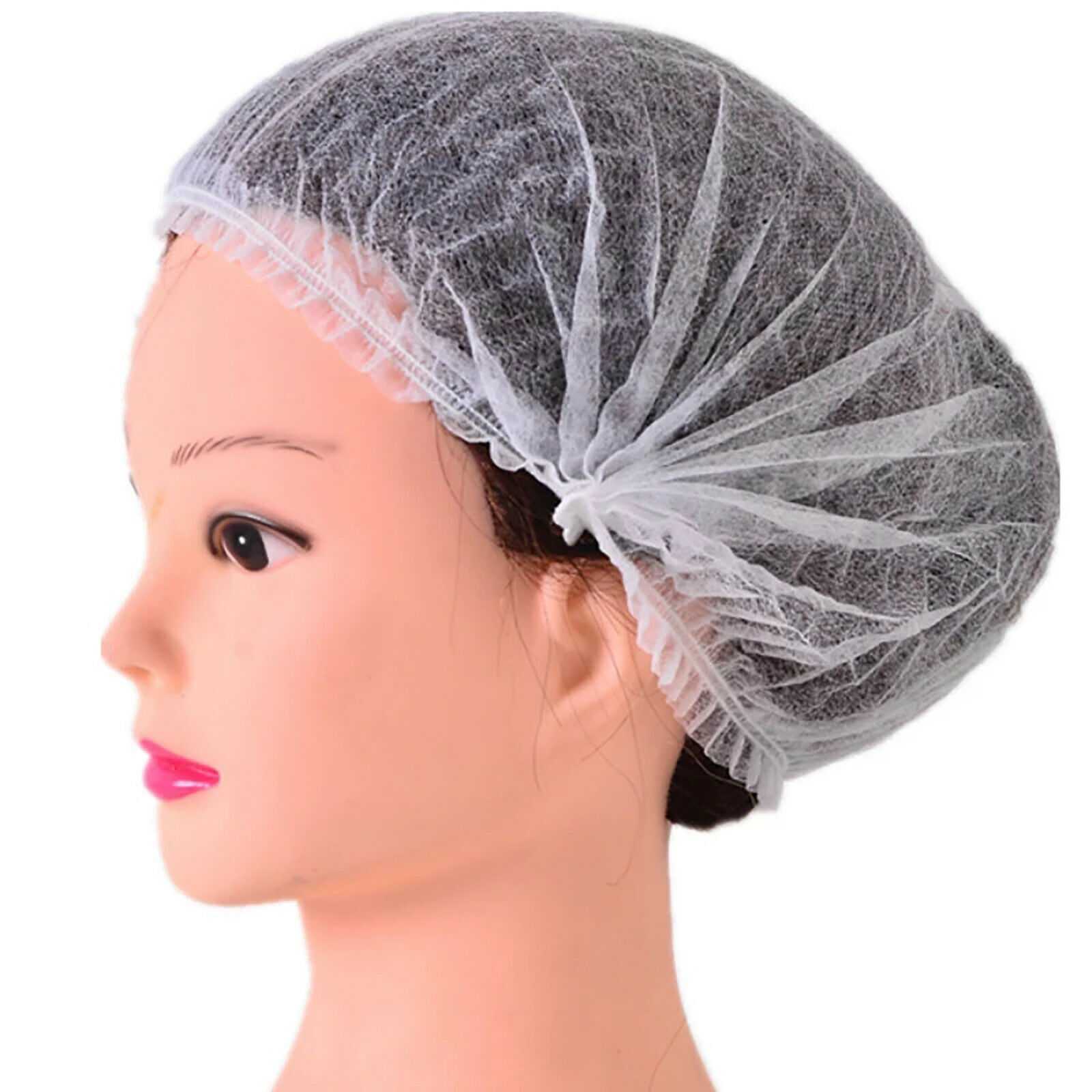 Disposable Hair Net Cap Non Woven Anti Dust Hat Beauty Salon Head Cover ...