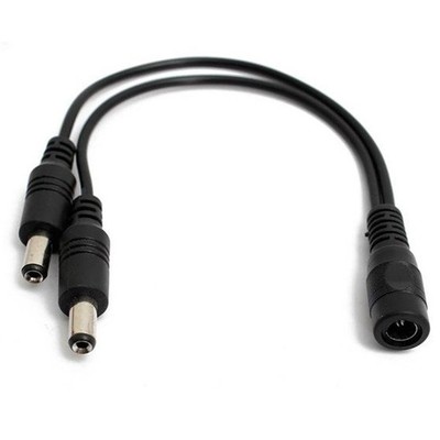 2way power Y/Splitter/Distribution cable 1Female/Jack~2Male/Plug,2.1mm ...