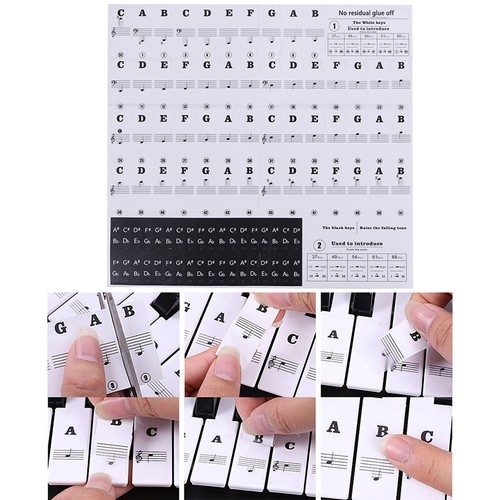54 61 88 Keys Electronic Piano Keyboard Sound Name Stickers Key Stick ...