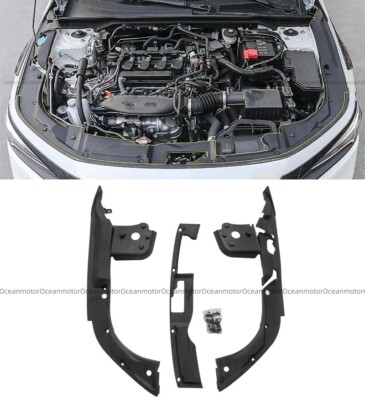 FOR 2022-2024 Honda Civic Engine Bay Side Panel Cover + Radiator ...