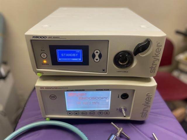 stryker insuflator & lightsource | eBay