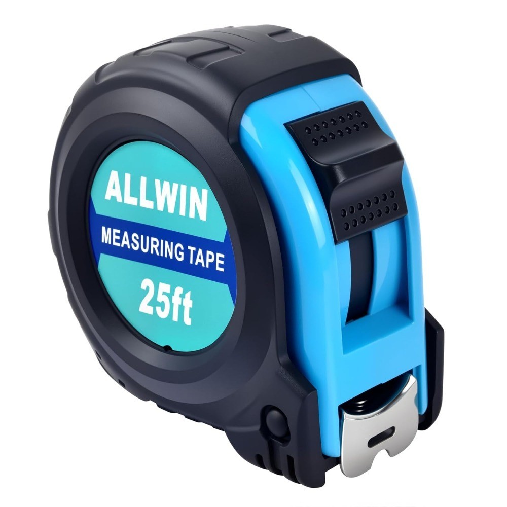 Retractable 25-Foot Tape Measure with Fractions 1-Inch Wide Blade Easy ...