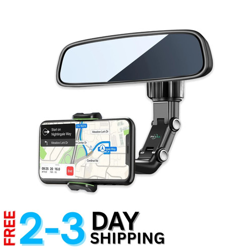 360° Rotating Rearview Mirror Phone Mount - Easy Install & Durable ...