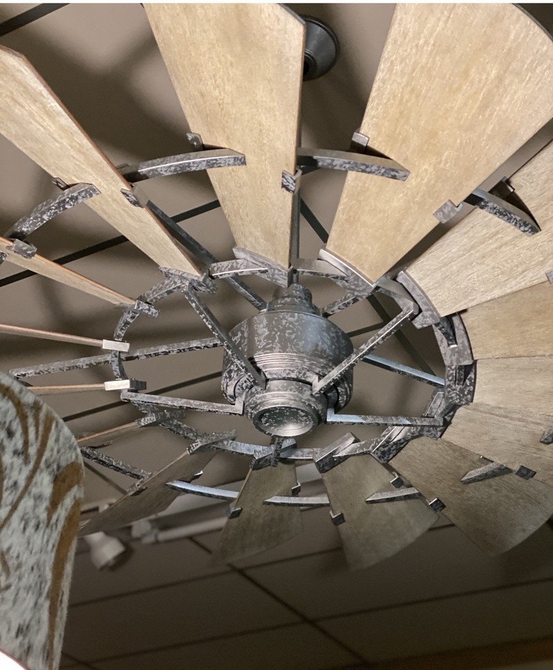 Galvanized WINDMILL FAN 72" INDOOR Light kit Sold Separately | eBay