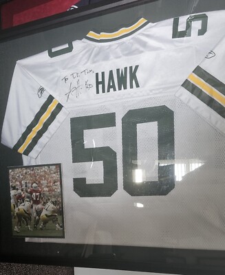 AJ Hawk Autographed Framed Jersey | eBay