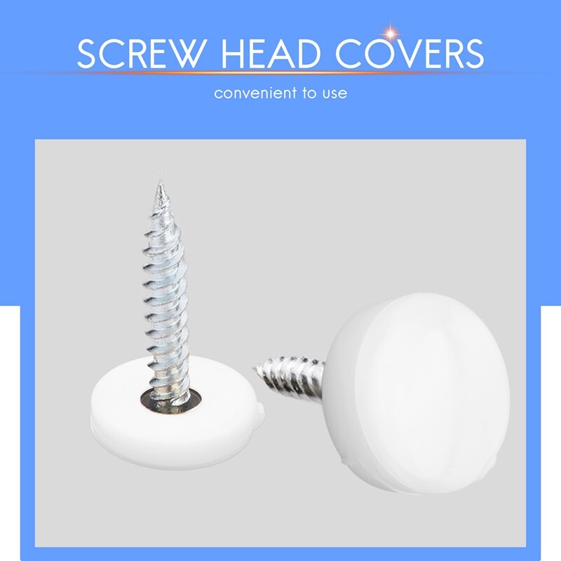 200 Pcs Screw Plastic Hinged Screw Head Covers Screw Cover Caps Snap ...