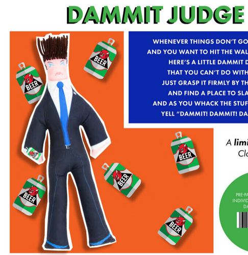 " Dammit Judge " Doll A limited Edition Stress Relief Plush 12" New ...