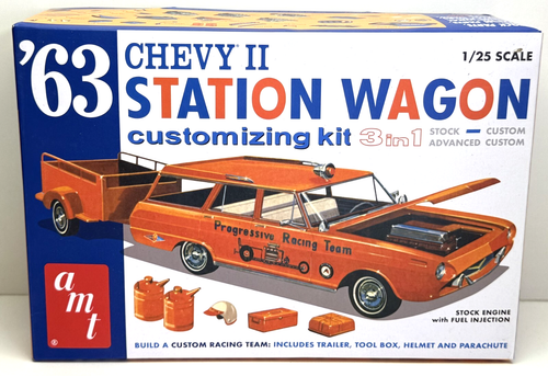 AMT Model Kit - Chevy II Station Wagon - Customizing Kit 3 in 1 - 1:25 ...