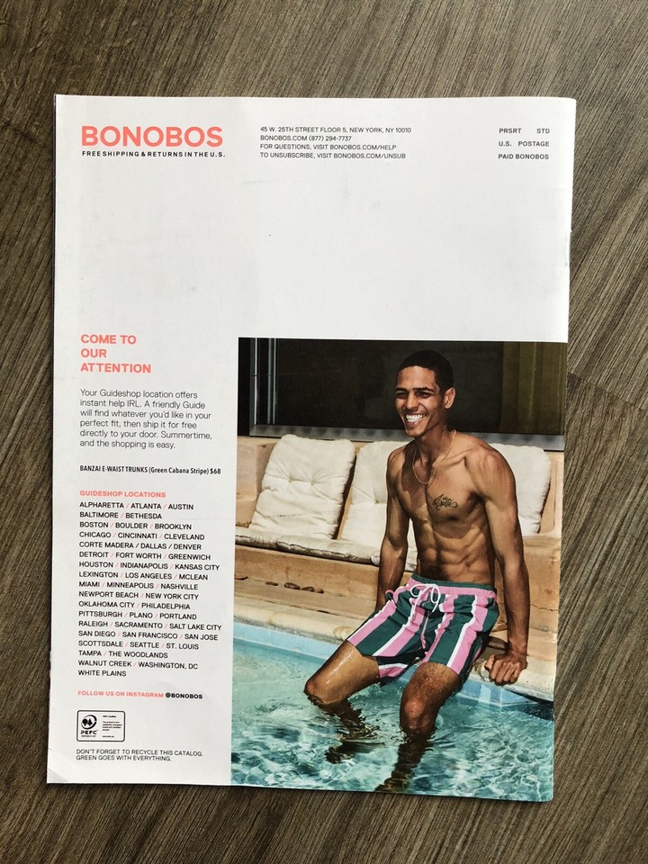 BONOBOS SUMMER 2019 LIGHTEN UP, IT'S SUMMER MEN'S CATALOG LOOK BOOK | eBay