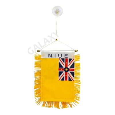 NIUE Flag Mini Banner / Double Sided Niue Mini Window Flag Union Jack ...