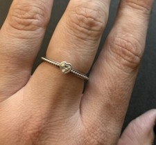 One Love Genuine PANDORA Silver Valentine's Heart Ring Sz 6 190896cz ...