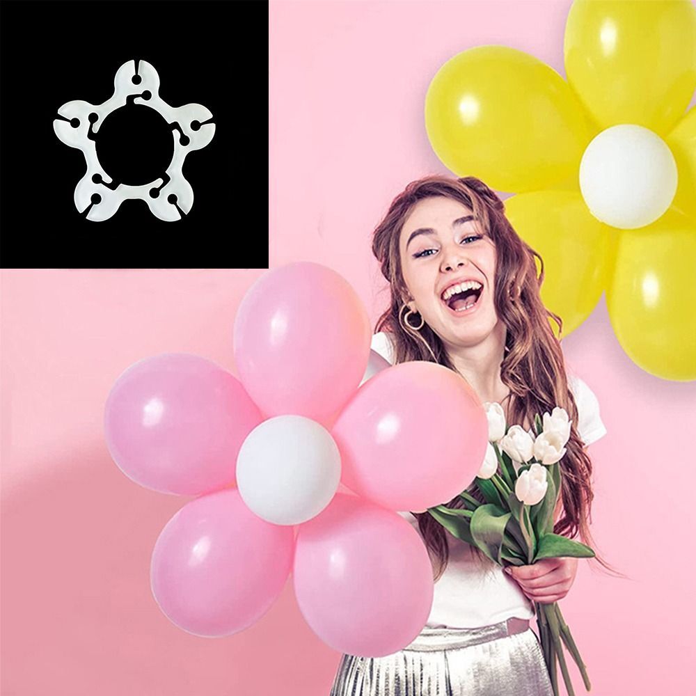 100 Pcs Flower Shape Balloon Arch Clips Balloon Flower Clip Birthday ...