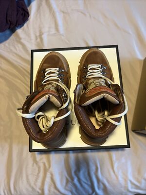 Size 9 - Gucci Flashtrek High Brown | eBay