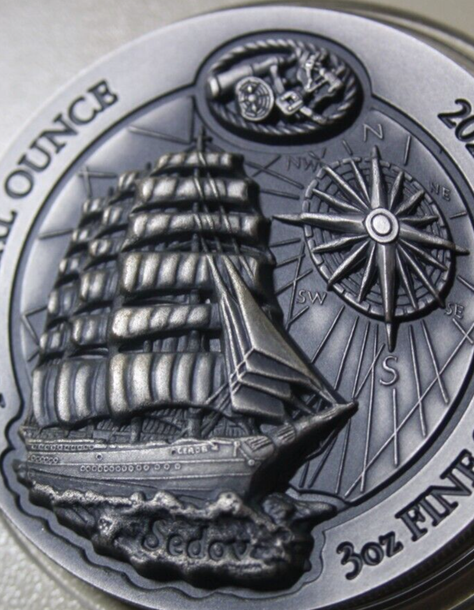 Ruanda 1000 Amafaranga 2021 Silber 3 Oz #F6213 Nautical Ounce-Sedov ...