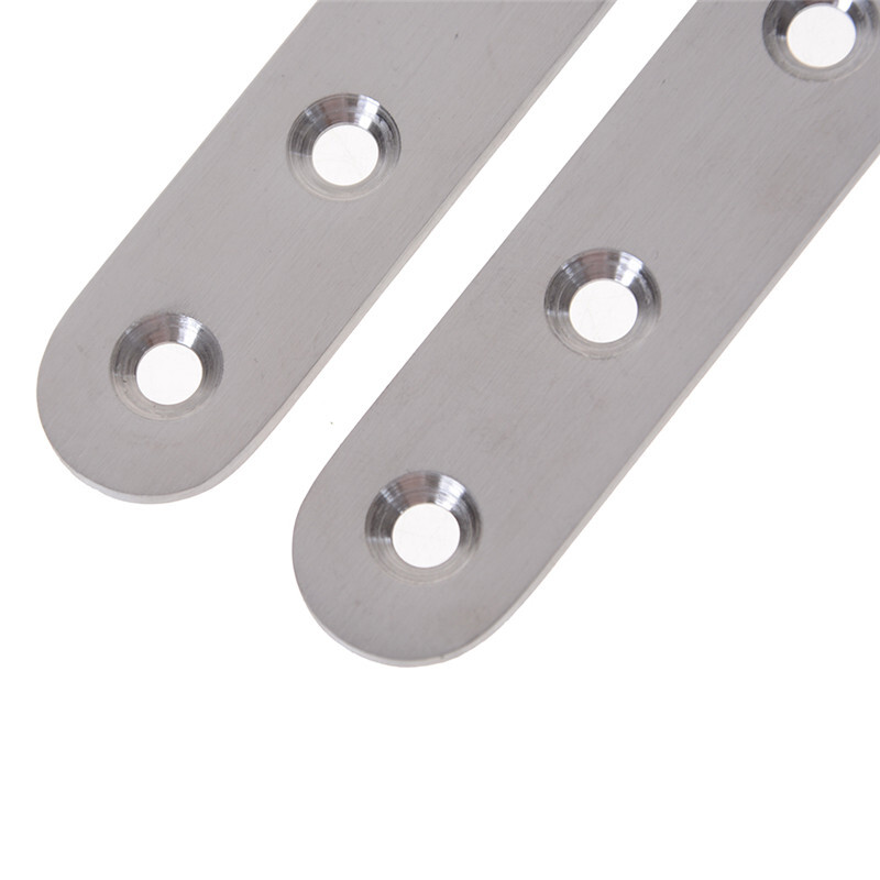 2X Stainless Steel Flat Corner Brace Fixed Angle Plate Connector Bracke ...