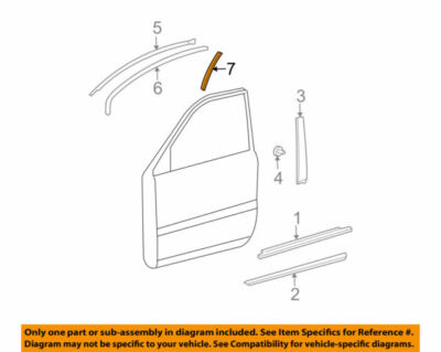 75976-48010 Toyota Stripe, front door, no.2 lh 7597648010, New Genuine ...
