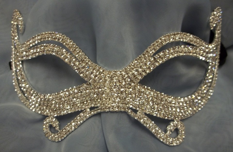 Full Rhinestone Crystal Masks Silver Gold Wedding Masquerade Mask | eBay