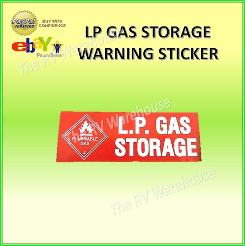 LP Gas Storage Sticker Decal Warning LPG BBQ Caravan Camping BOAT JAYCO ...