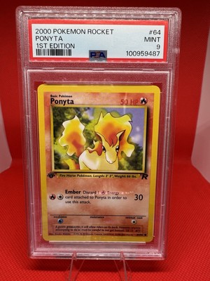 2000 Pokemon WOTC Team Rocket 1st First Edition #64 Ponyta PSA 9 ...