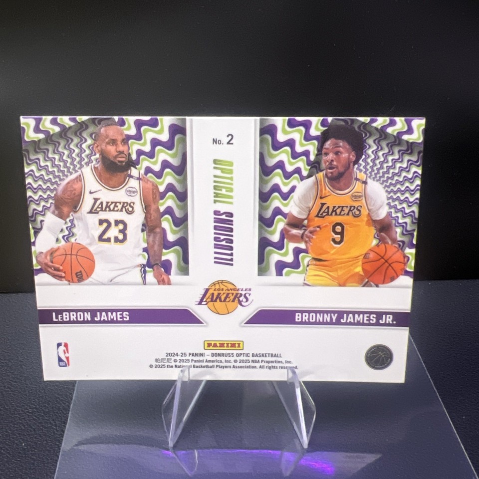 2024-25 Panini Donruss Optic LeBron James Bronny James Jr Optical Illusions | eBay