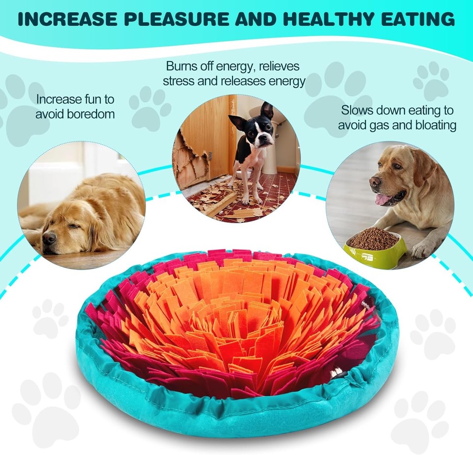 Dog Adjustable Puzzle Enrichme Toys Sniff Mat for Slow Eating and ...