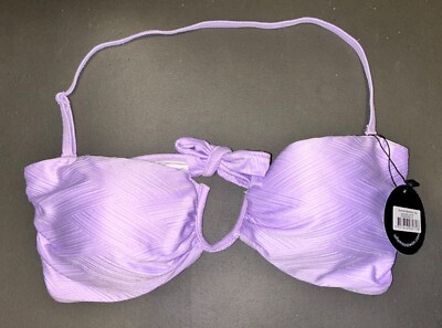 INFAMOUS SWIM lilac, scarlett bandeau bikini top, detachable strap ...