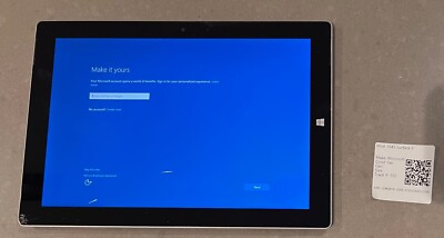 As-is Microsoft Surface 3 1645 12" Tablet Atom x7 Z8700 1.6GHz 4GB RAM ...