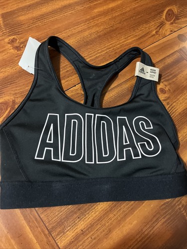 NWT LADIES XS ADIDAS RACERBACK sports bra black MEDIUM SUPPORT | eBay