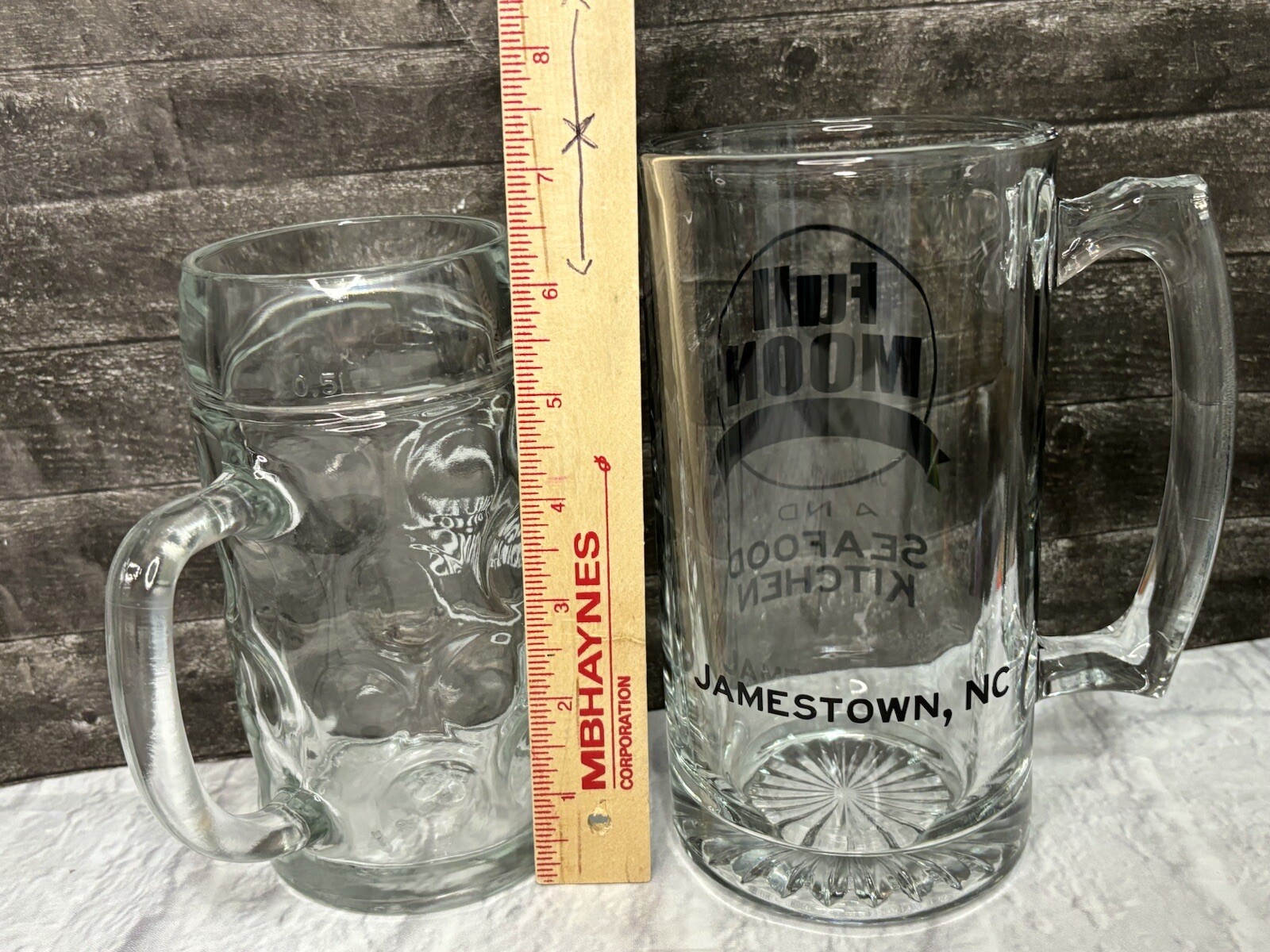 Samuel Adams And Full Moon Oyster Bar Beer Stein Glasses Collectibles ...