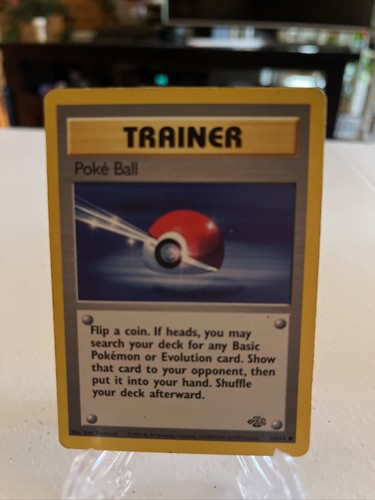 Trainer Poke Ball 64/64 1st Edition NM Near Mint Jungle Set NonHolo ...