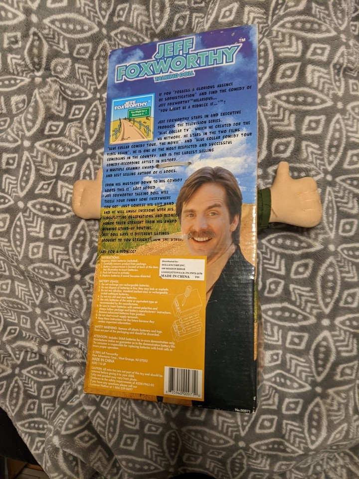 Jeff Foxworthy Talking Dolls Toy Plush Blue Collar Comedy Tour 2005 ...