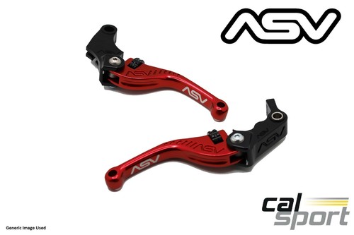 ASV Kawasaki ZX6R 636 2003-2004 F3 Short Red Brake and Clutch Levers ...