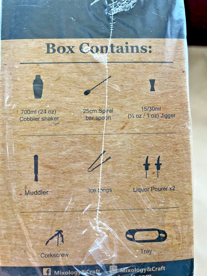 Mixology Bartender Kit: 9 Piece -Craft Cocktail Mixer & Shaker Set ...