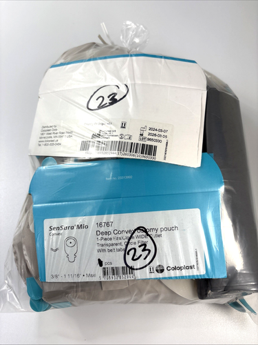 23 Coloplast 16767 SenSura Mio Deep Convex Ostomy Pouches Expires 3/ ...