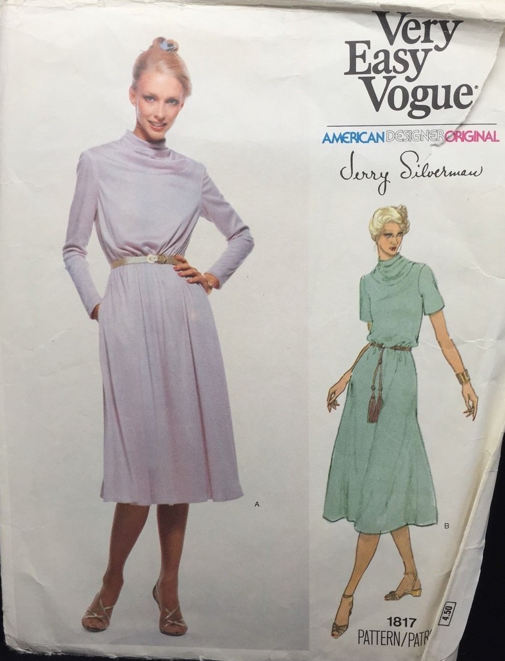Vintage Jerry Silverman Vogue Dress Pattern 1817, Size 14 - UNCUT ...