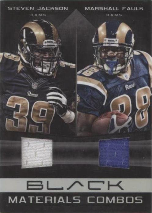2012 Panini Black - Materials Combos Marshall Faulk, Steven Jackson #26 ...