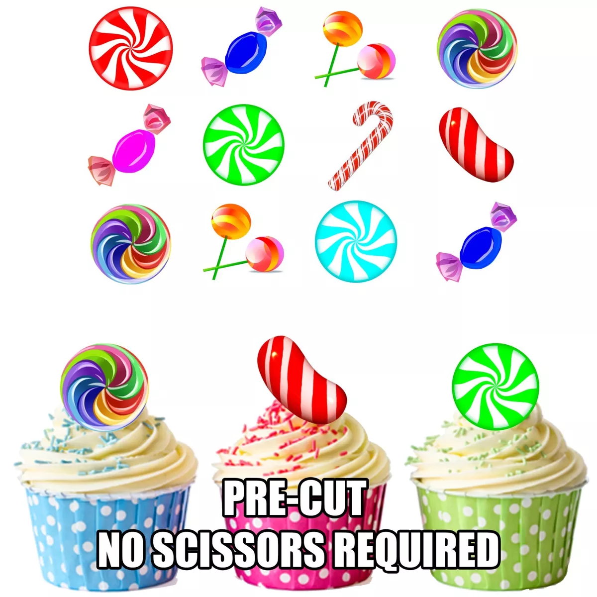 Candy Cupcake Toppers
