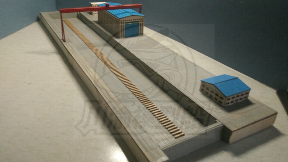 1/700 Aircraft Carrier Shipyard Dockyard Diorama DIY Wooden Assembly ...