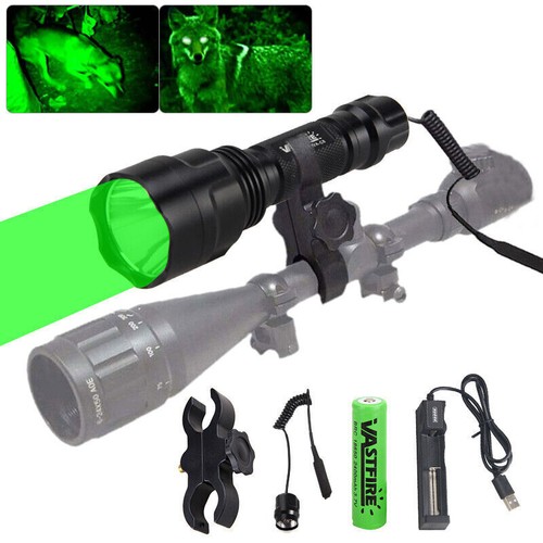 Gun 90000LM Red Green Flashlight Hunting Air Rifle Torch Lights Scope ...