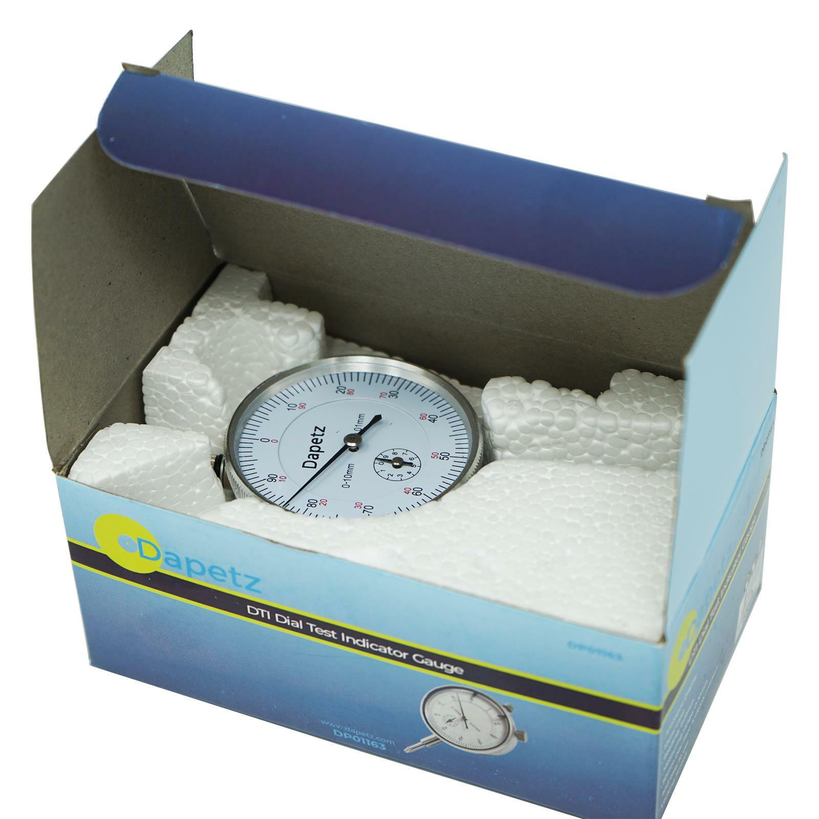 Dial Test Indicator DTI Gauge + Magnetic Base Stand Metric Precision ...