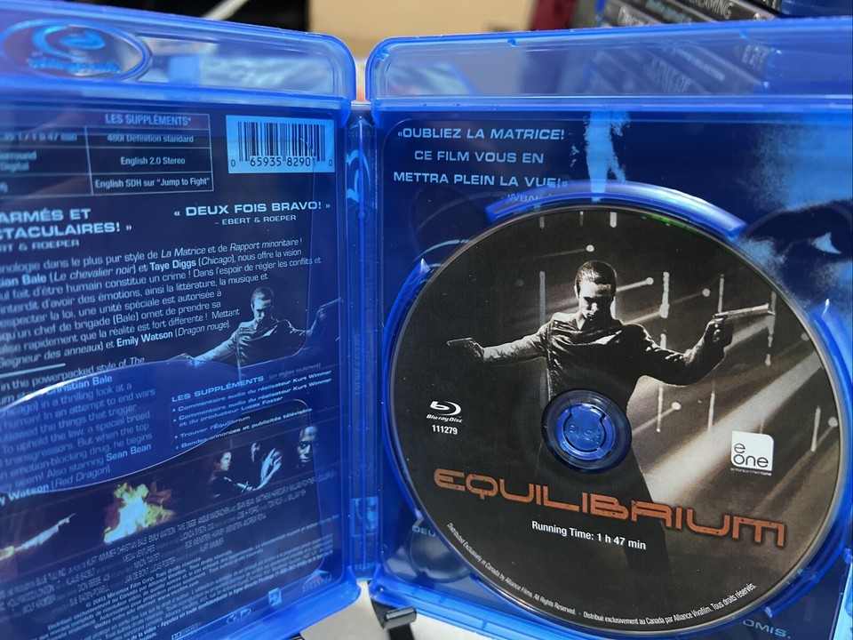 Equilibrium (Blu-ray, 2002)(Like New)(Fast Box Shipping)(Christian Bale) 65935829010 | eBay