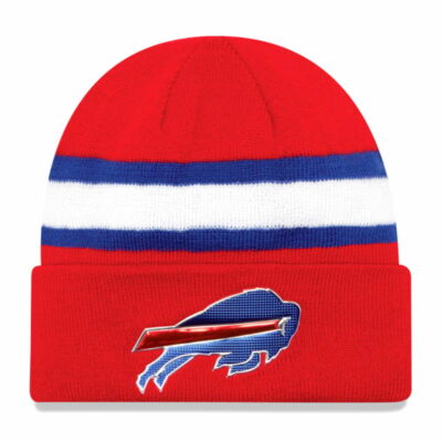 Buffalo Bills New Era 2017 Red Color Rush On Field Cuffed Knit Beanie ...