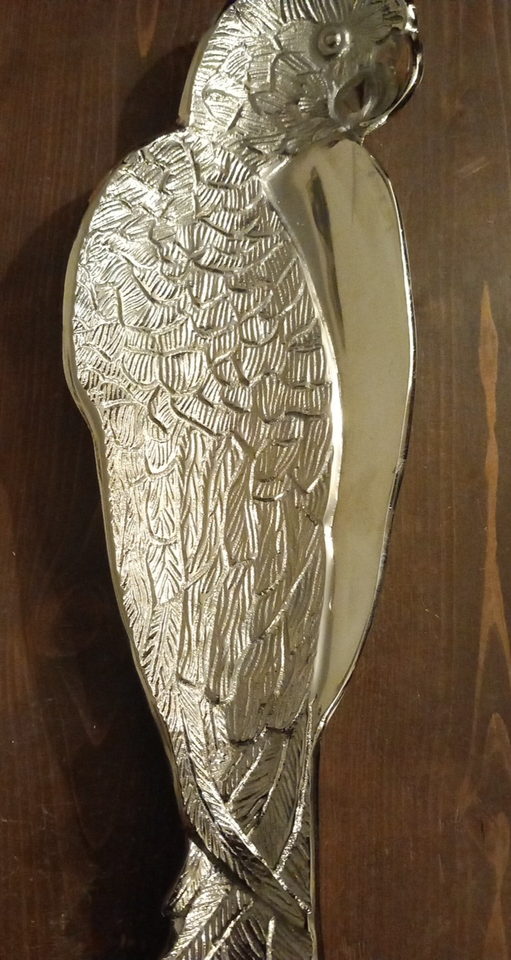 Laura Ashley Silver Colour Parrot Bird Striking Very Large Trinket Dish ...