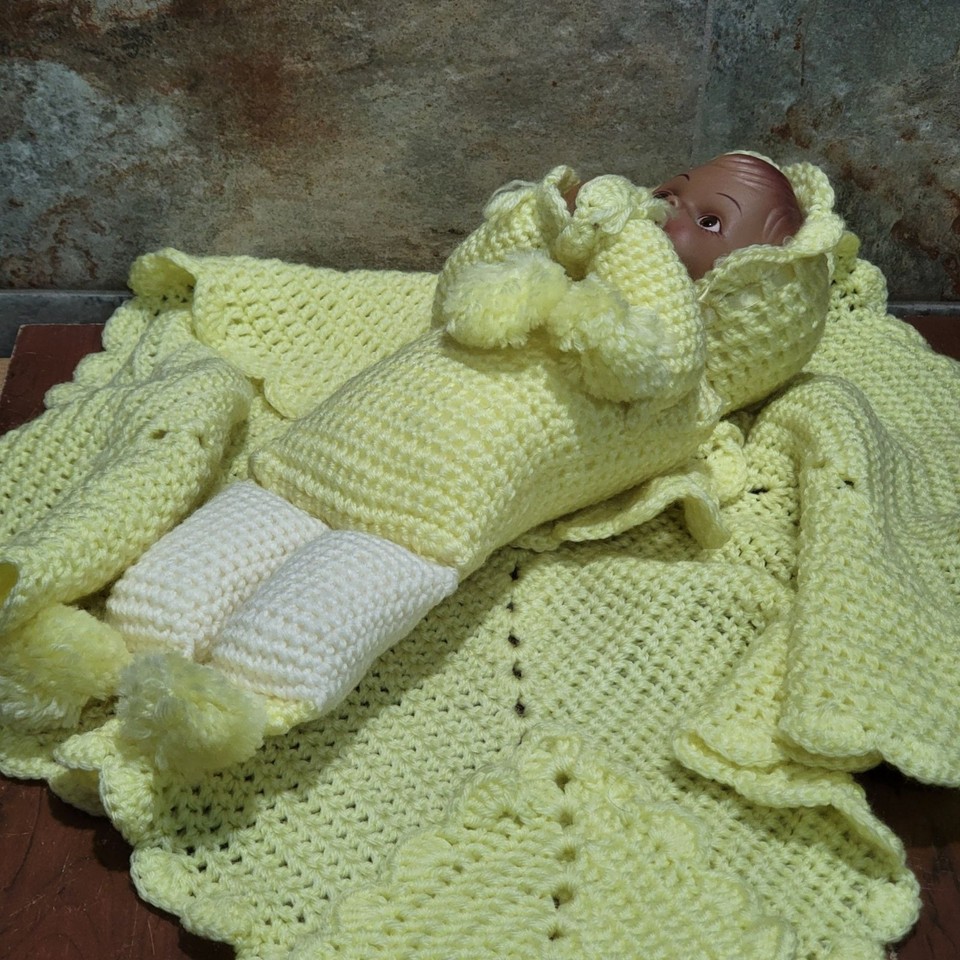 Vintage Handmade Crochet Baby Doll | eBay