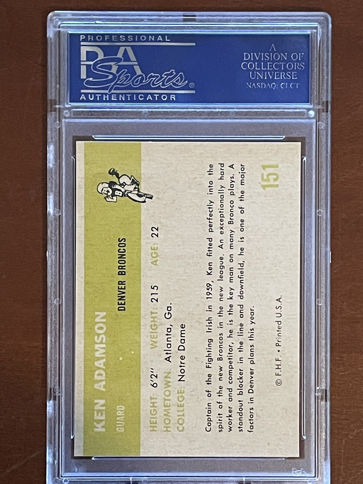 1961 Fleer - #151 Ken Adamson for sale online | eBay